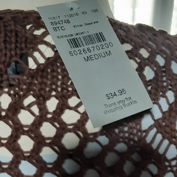 Buckle | Tops | Womens Buckle Sleeveless Vest Size Medium Nwtretail ...